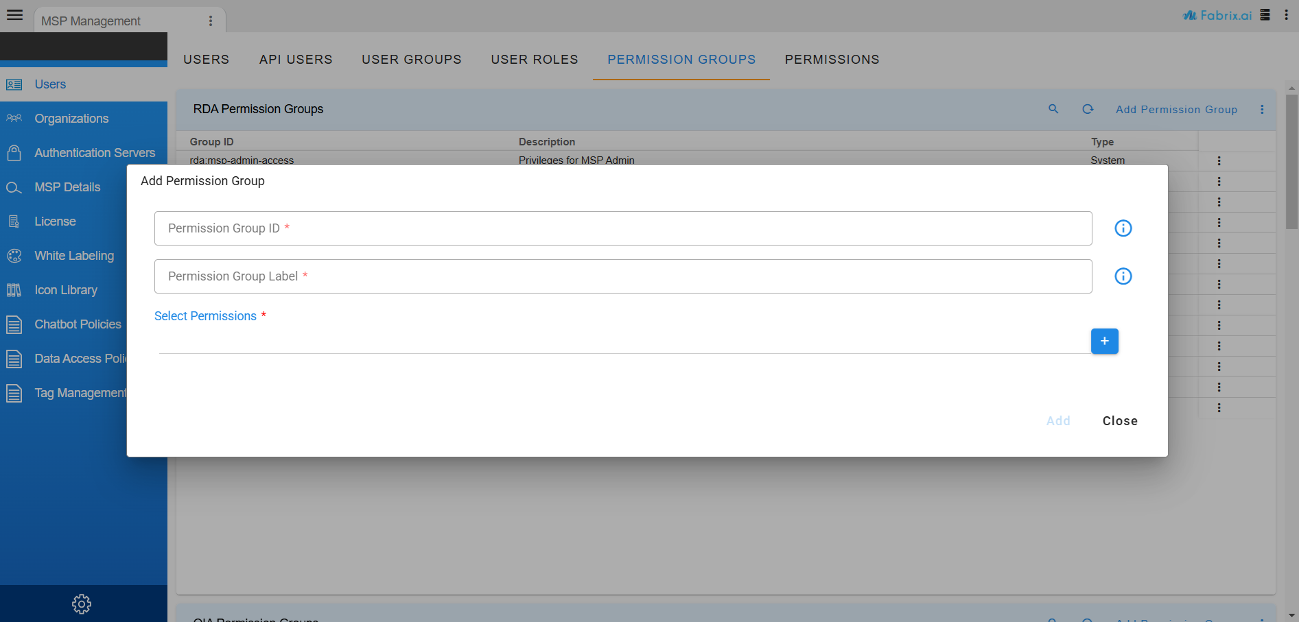 Custom User Roles - RDA Fabric Documentation
