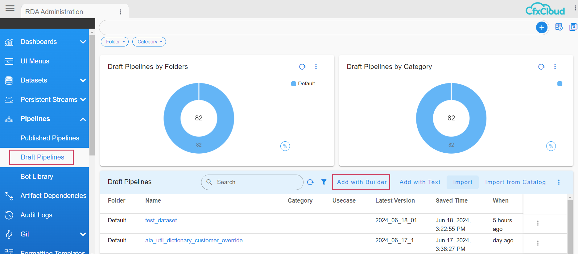 Pipeline Builder - RDA Fabric Documentation