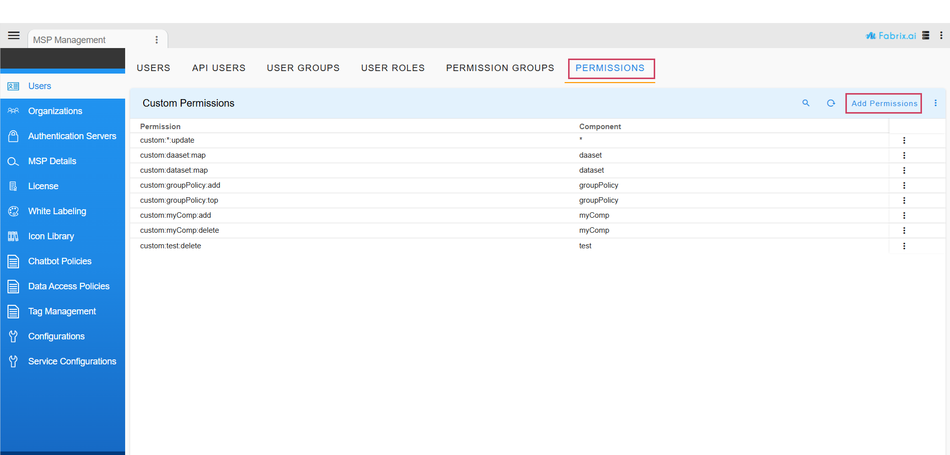 Custom User Roles - RDA Fabric Documentation