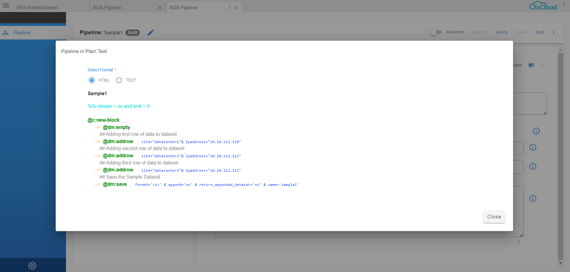 Pipeline Builder - RDA Fabric Documentation