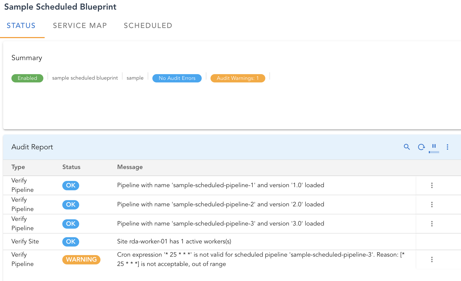 Pipeline Scheduling - RDA Fabric Documentation