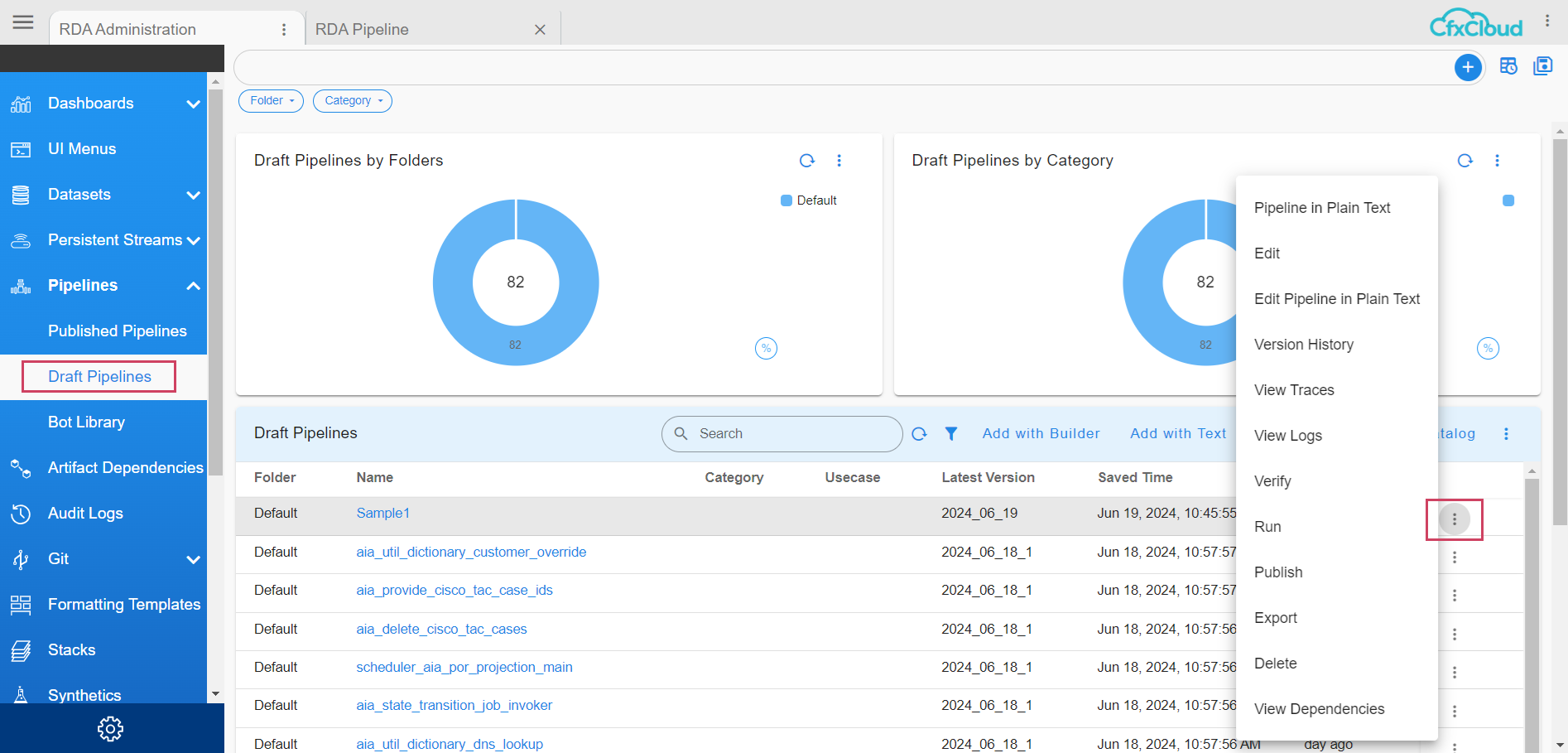 Pipeline Builder - RDA Fabric Documentation