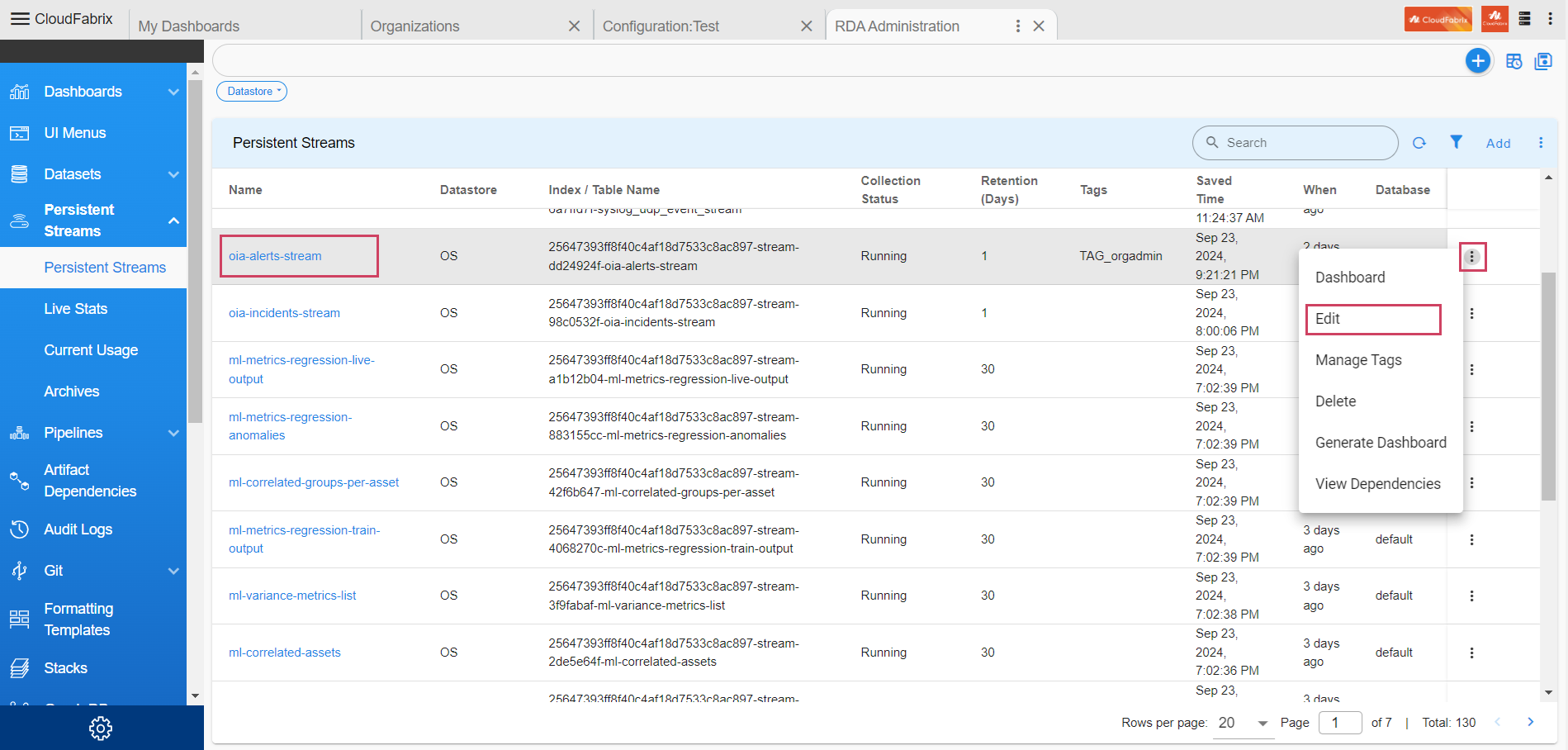 Manage OIA Configuration Properties - RDA Fabric Documentation