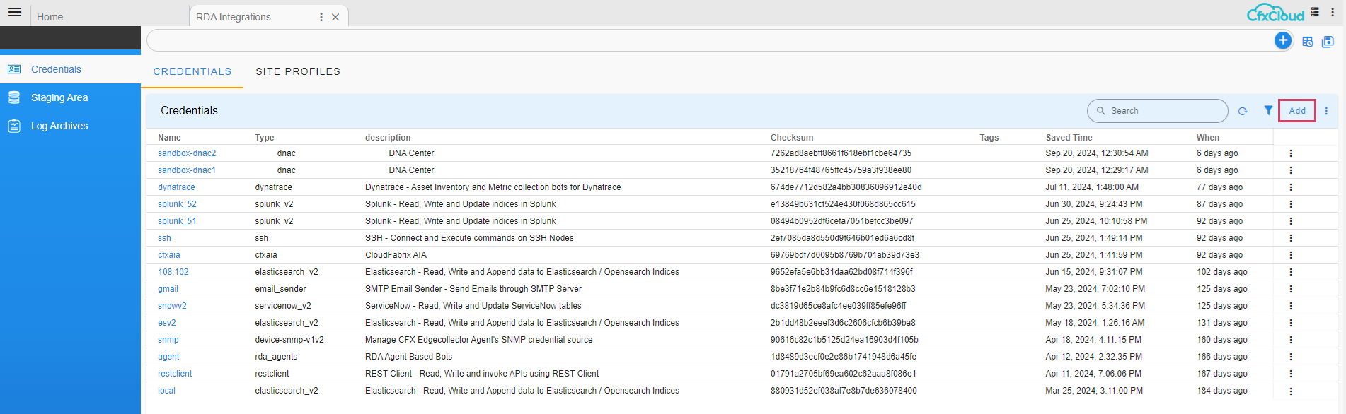 Splunk - RDA Fabric Documentation